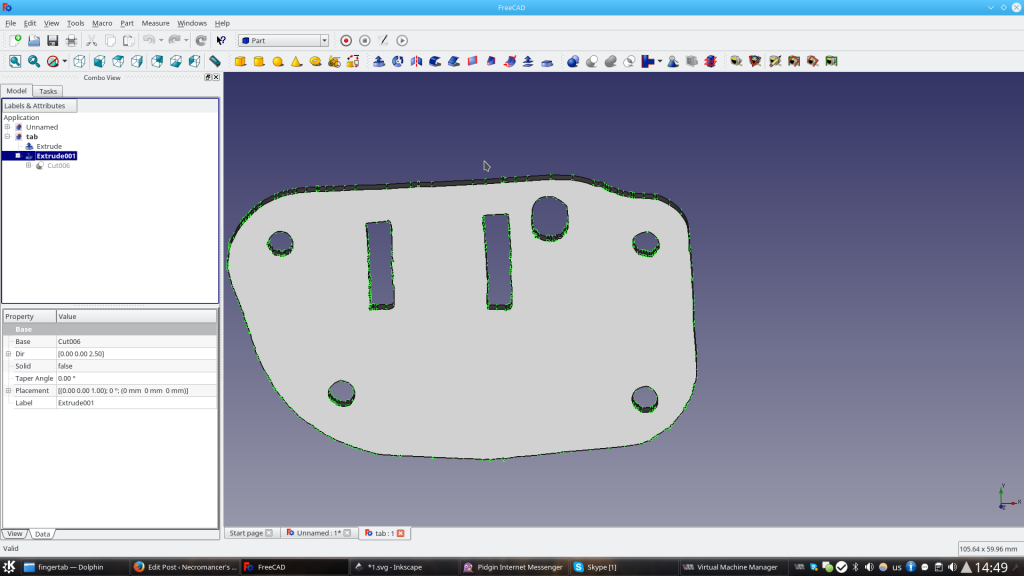 Cloning complex 2d shapes with inkscape, freecad and 3d-printer ...